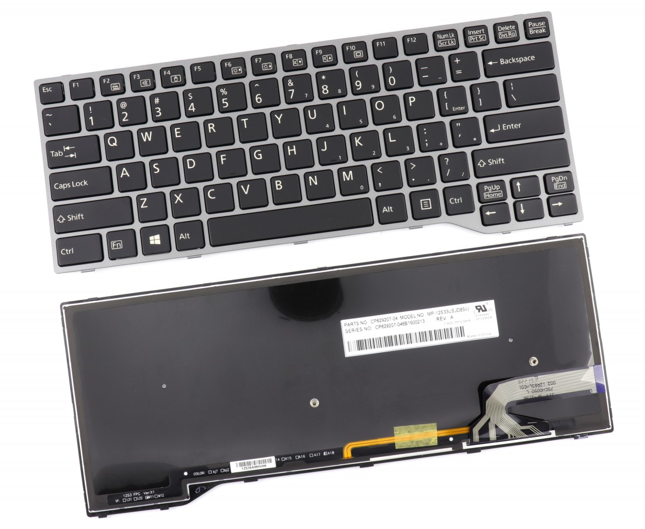 Tastatura Fujitsu Siemens LifeBook E734 iluminata backlit *Neagra cu ...