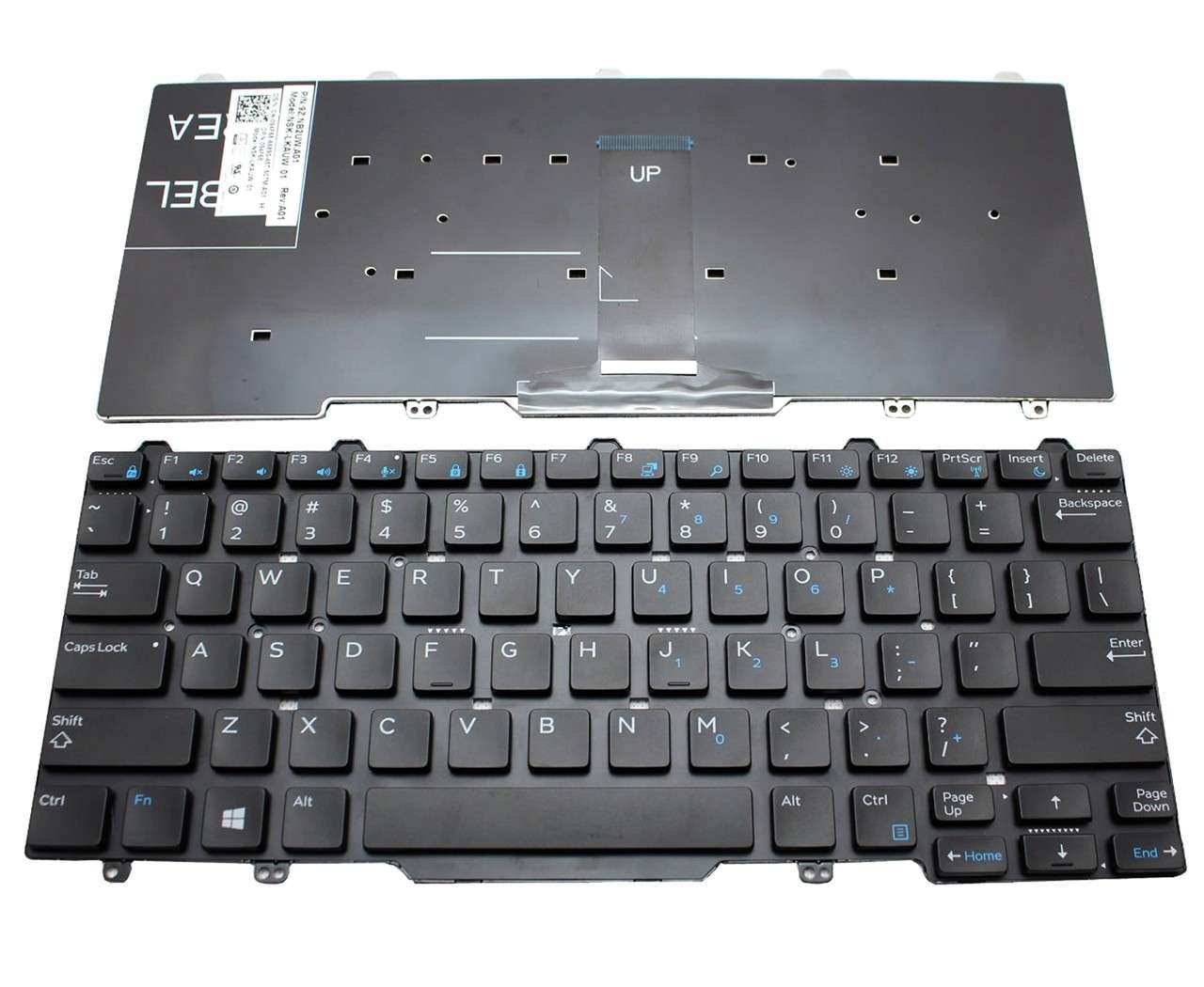 Tastatura Dell Latitude 7480 fara rama layout US enter mic *Neagra ...