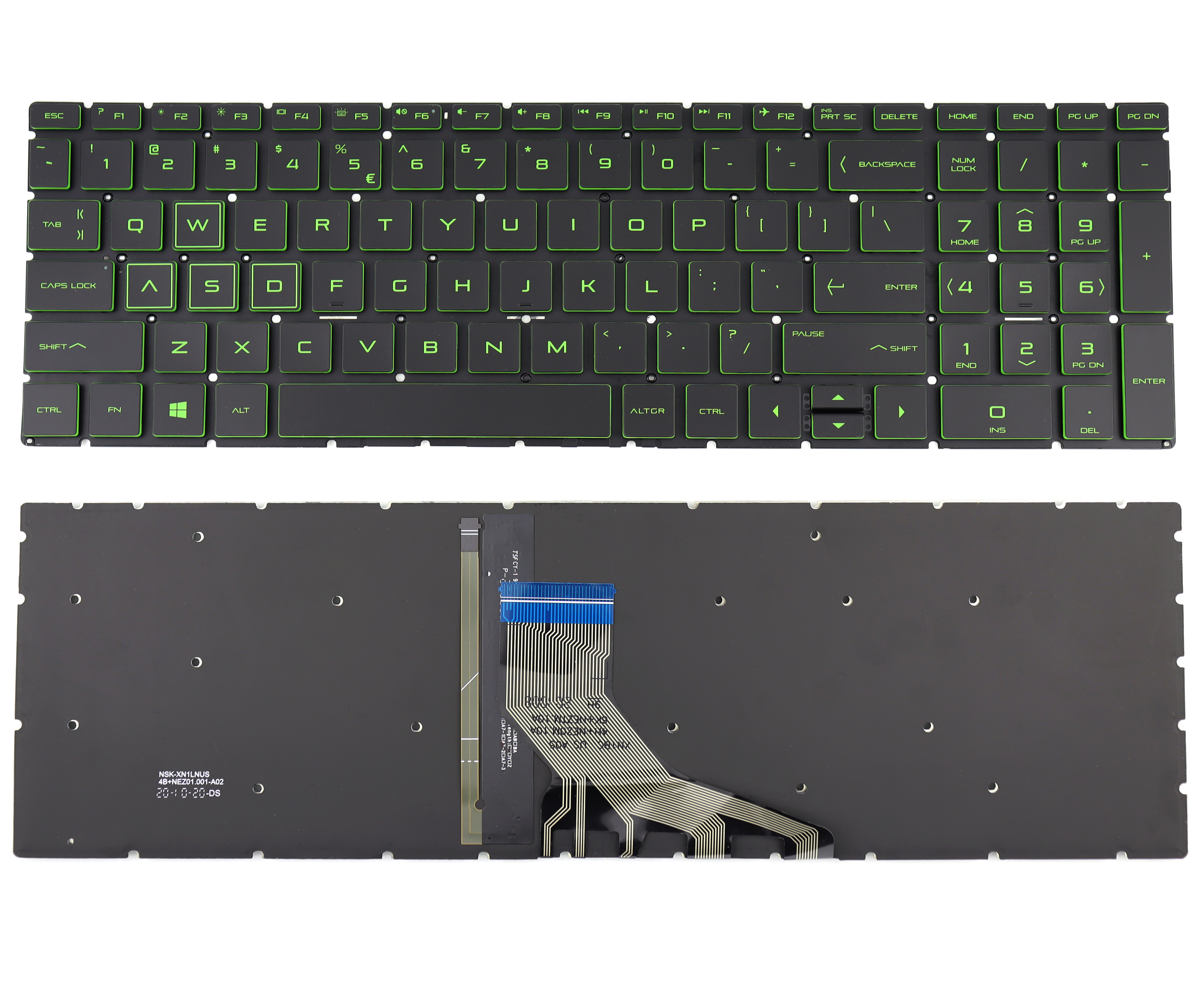 Tastatura HP Envy X360 15-CN iluminata fara rama layout US enter mic ...