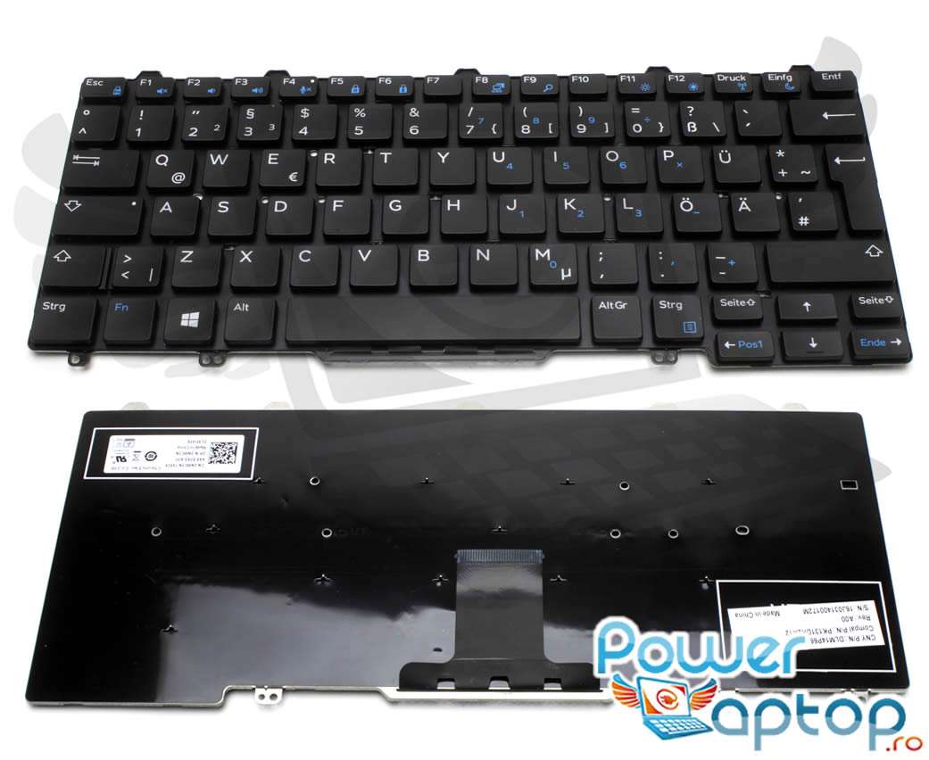 Tastatura Dell Latitude E7250 fara rama layout UK enter mare *Neagra ...