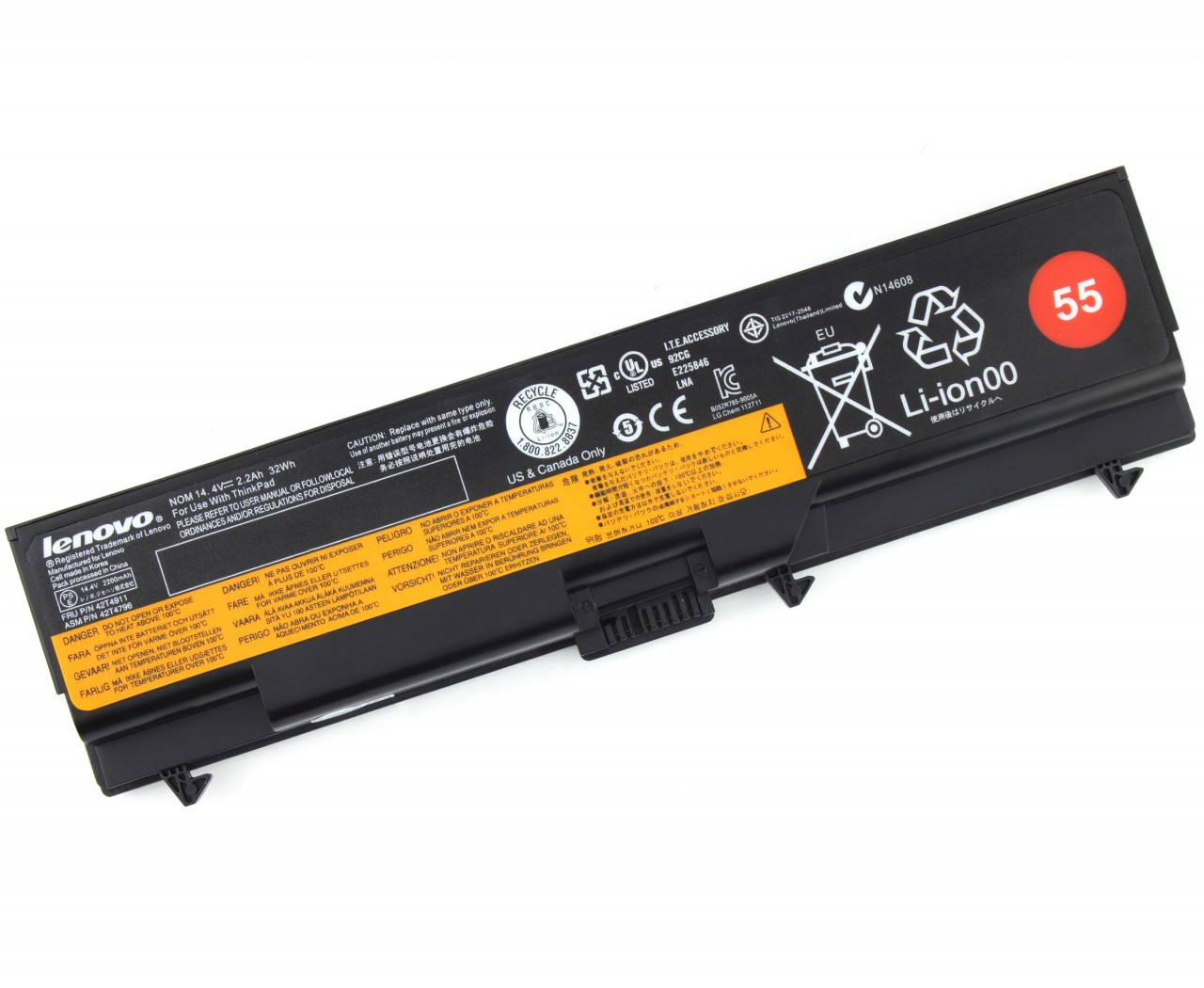 Baterie Lenovo ThinkPad L520 Originala 32Wh 55. Acumulator laptop ...