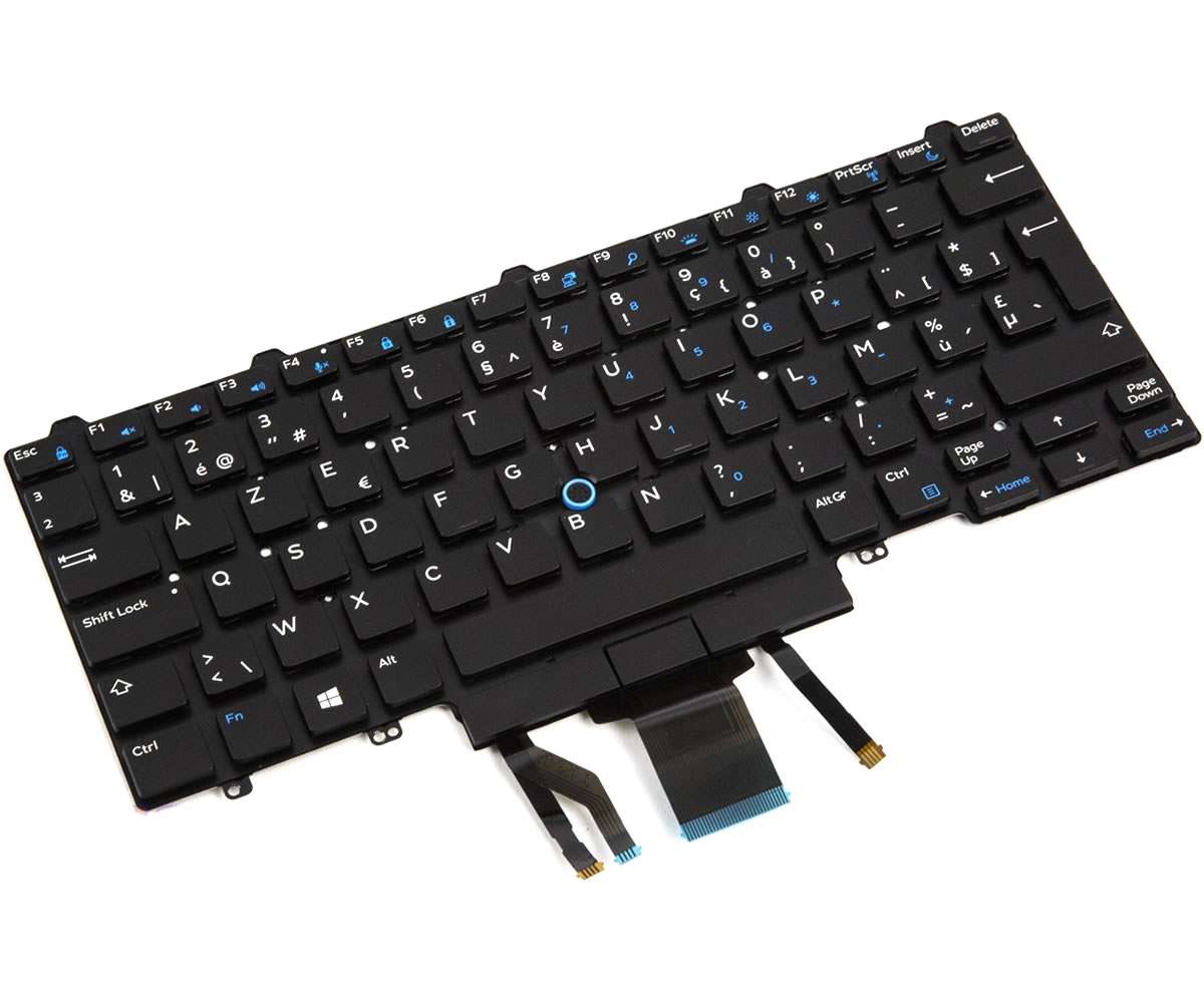 Tastatura Dell Latitude 13 7350 iluminata fara rama layout UK enter ...