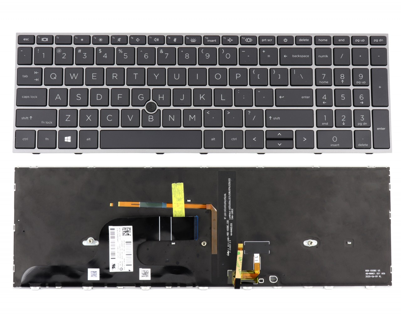 Tastatura HP Zbook Fury 15 G8 iluminata backlit *Gri*. Tastatura laptop ...