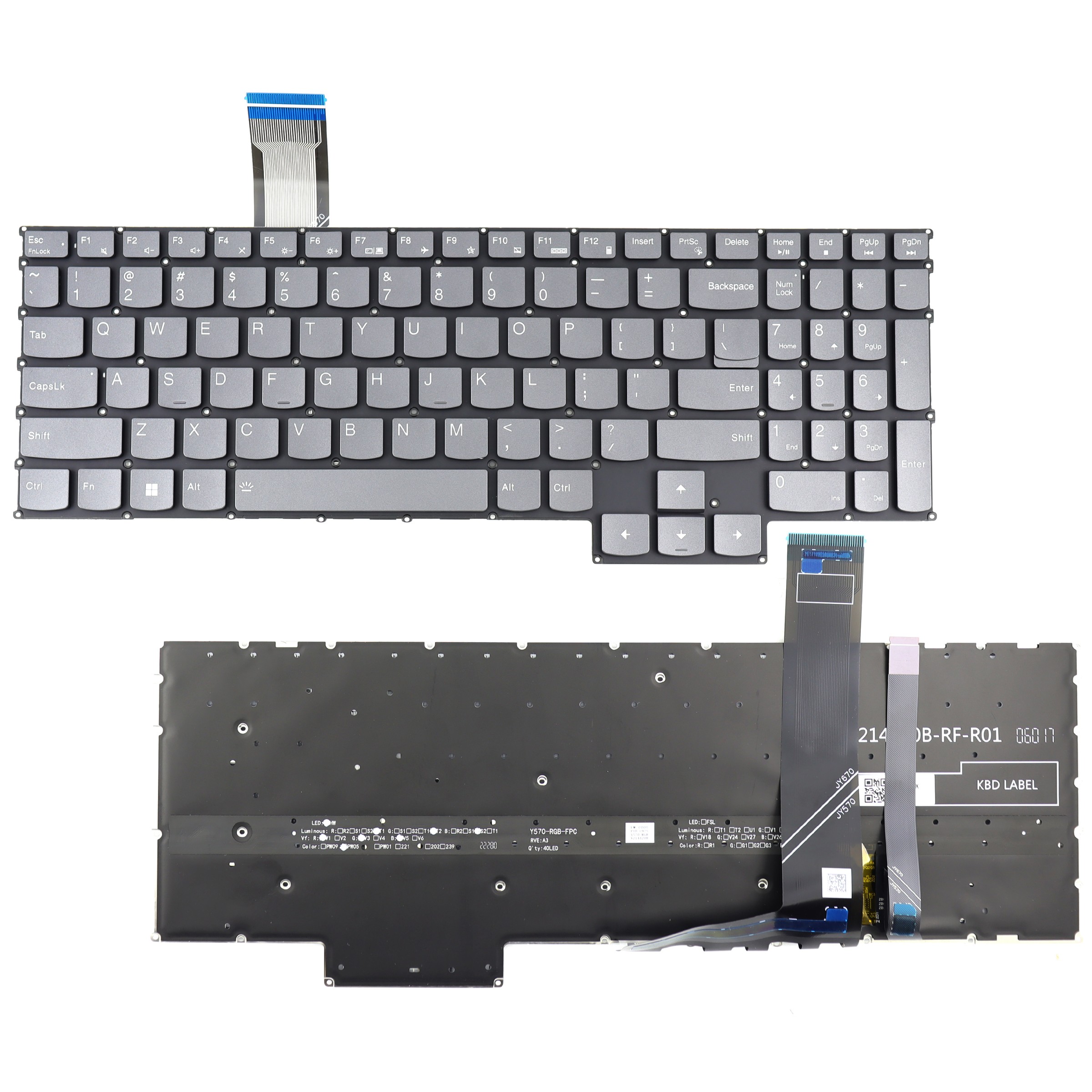 Tastatura Lenovo Legion 5 Pro-16ACH6 iluminata fara rama layout US ...