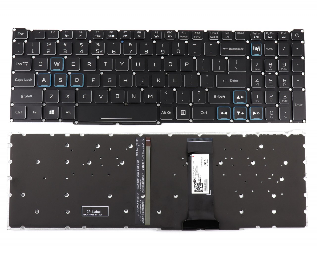 Tastatura Acer Nitro 5 AN515-45 iluminata backlit *Neagra*. Tastatura ...