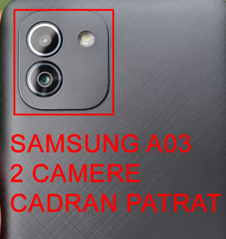 Display Samsung A03 A035 OEM cu rama VARIANTA SCURTA CU STICLA 160mm