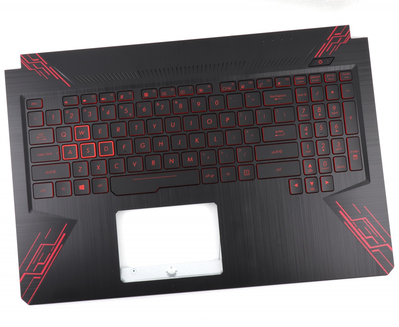 Tastatura Asus TUF FX504GE Neagra cu Palmrest Negru cu Rosu iluminata ...