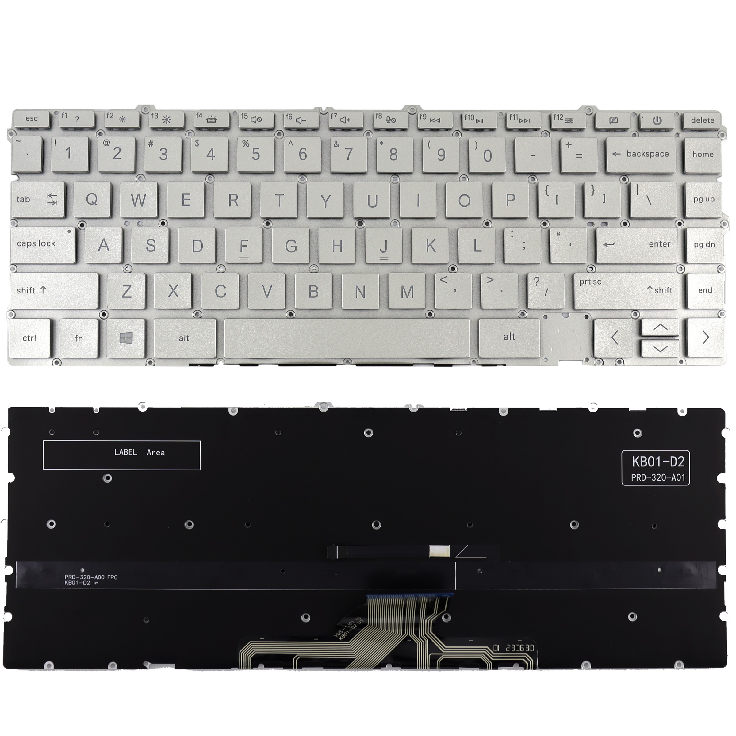 Tastatura HP Envy X360 15-EY iluminata fara rama layout US enter mic ...